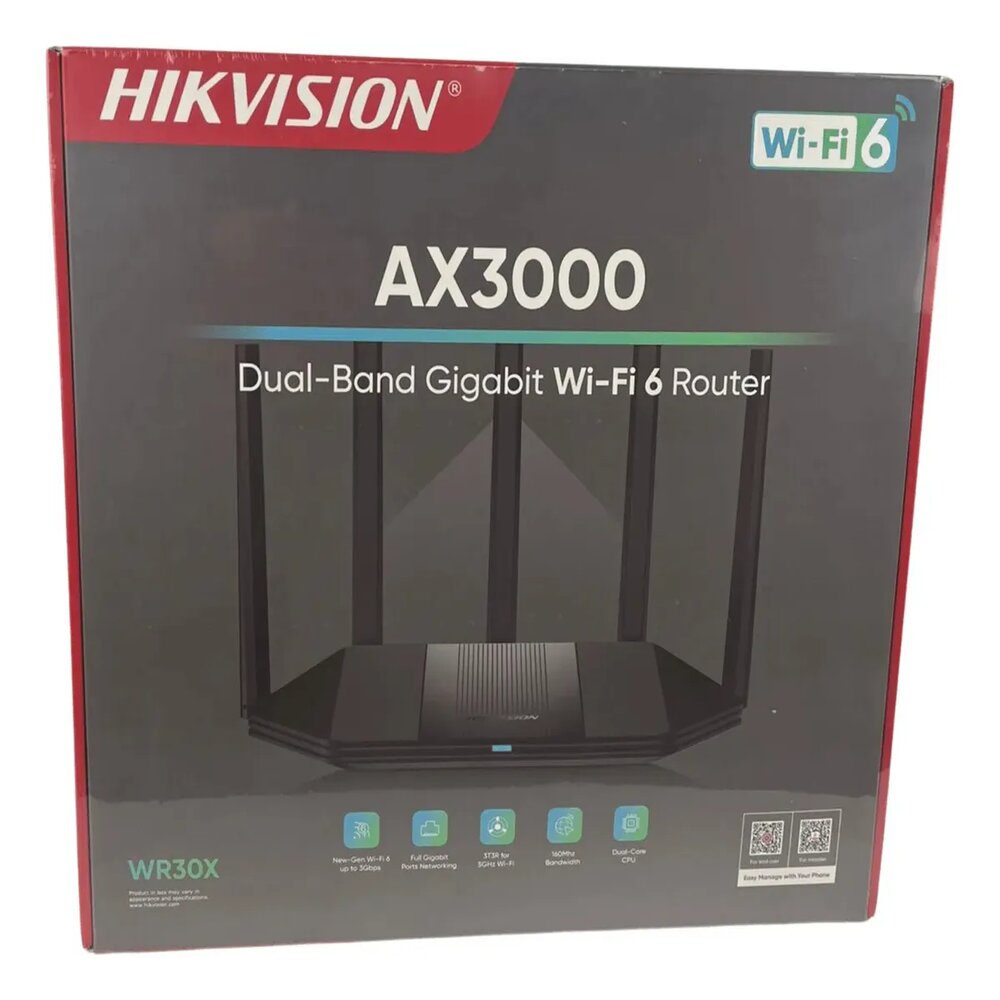 Router HIKVISION Dual-Band DS-3WR30X Wi-Fi 6 AX3000 Mbps Gigabit ...